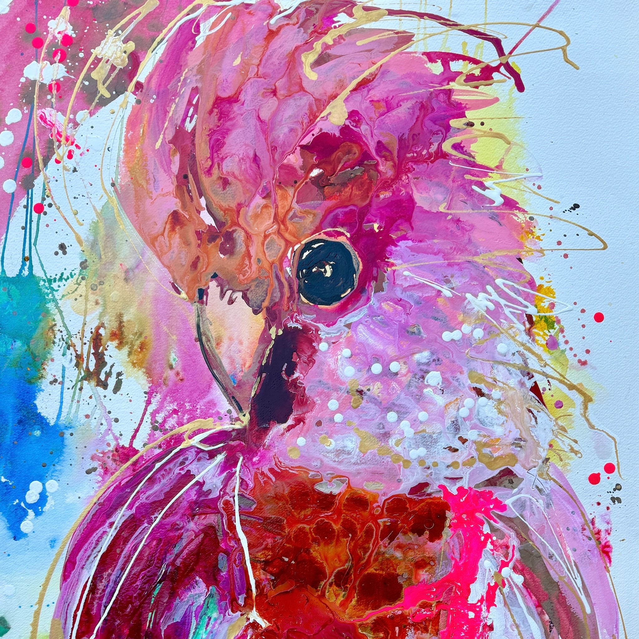 Yellow Orchids- an original painting by Kerry Bruce – Kerry Bruce Art