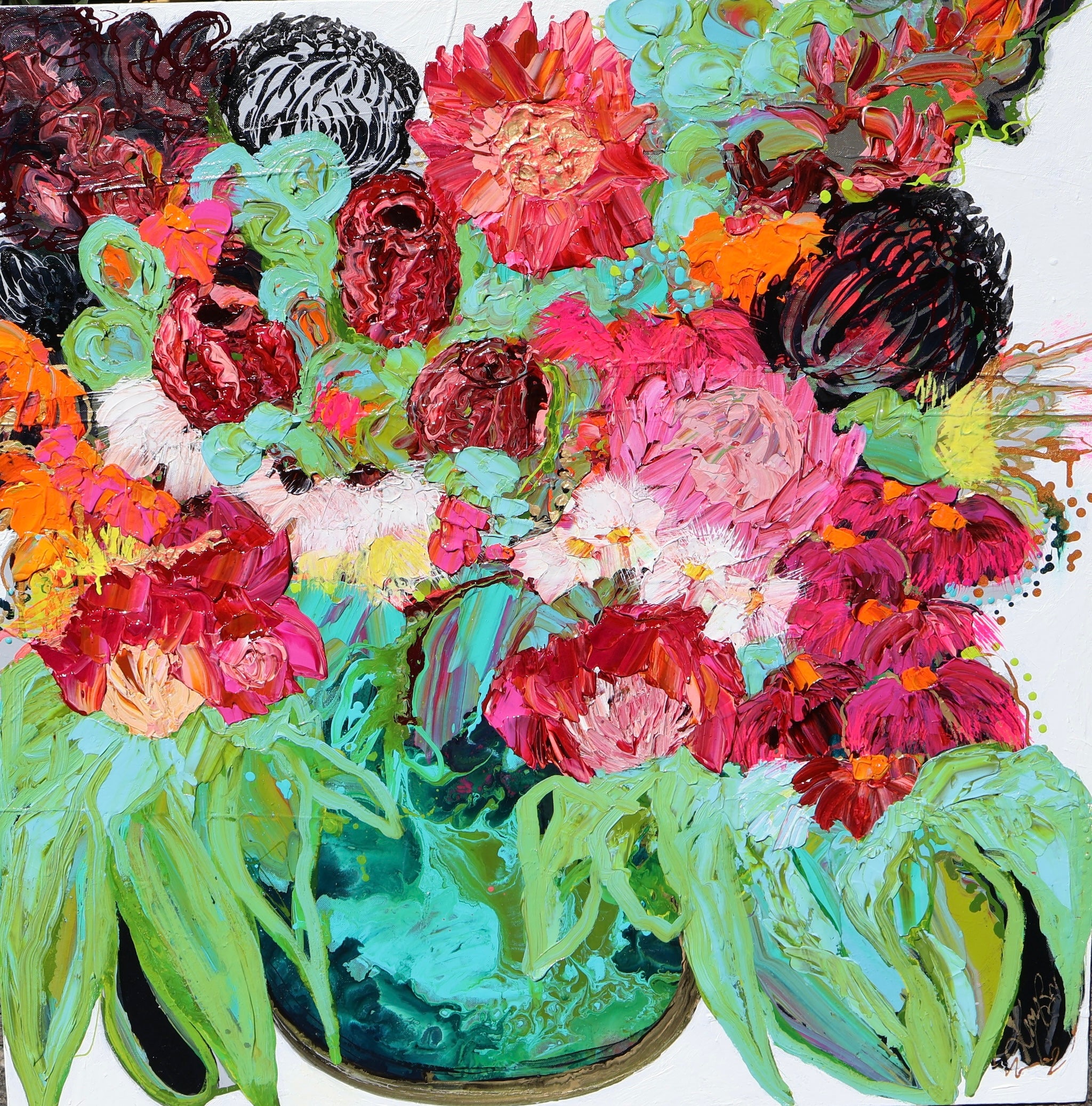 Grandiflora Garden - original painting by Kerry Bruce – Kerry Bruce Art