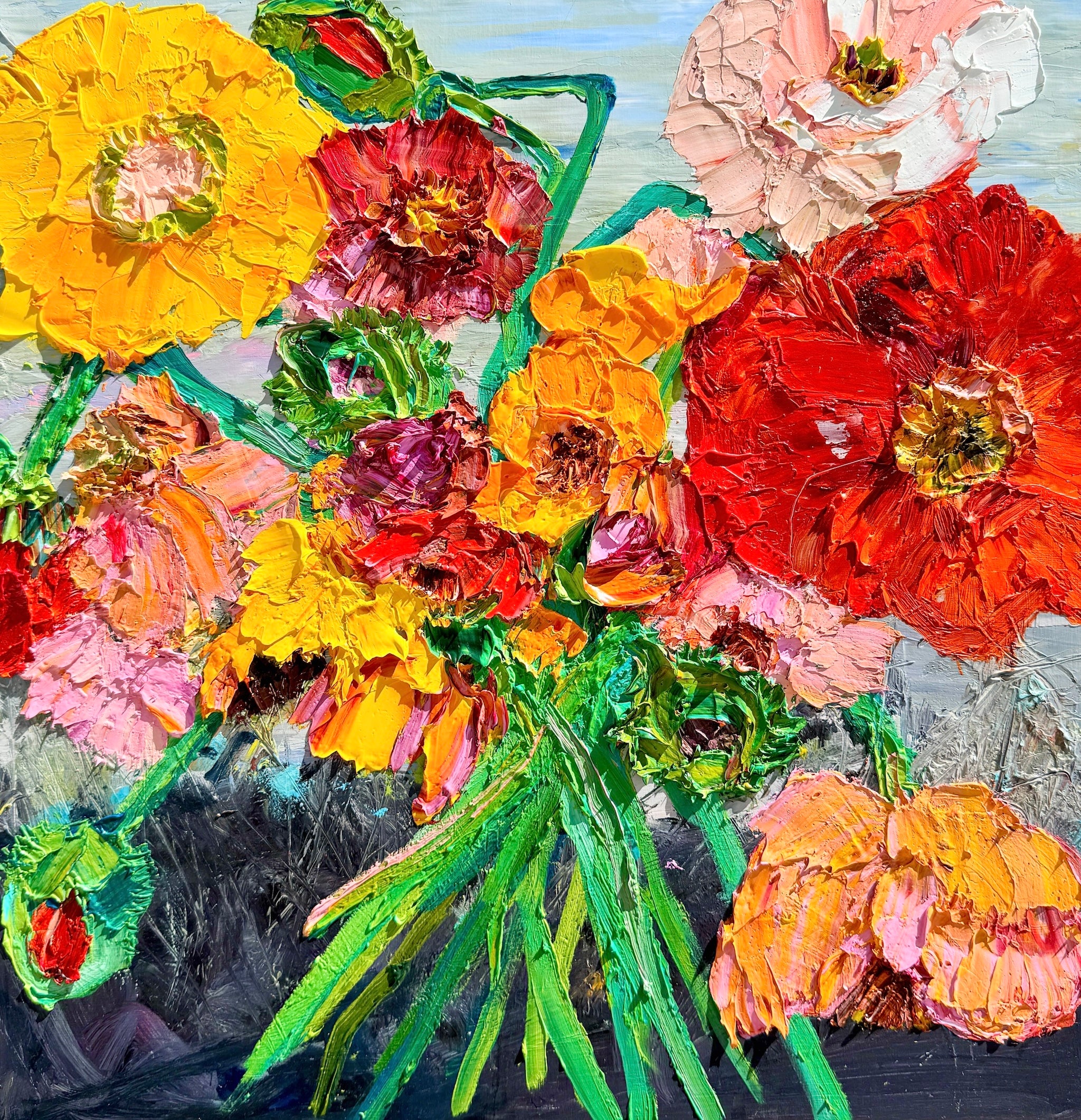 Poppies- an original painting by Kerry Bruce Art