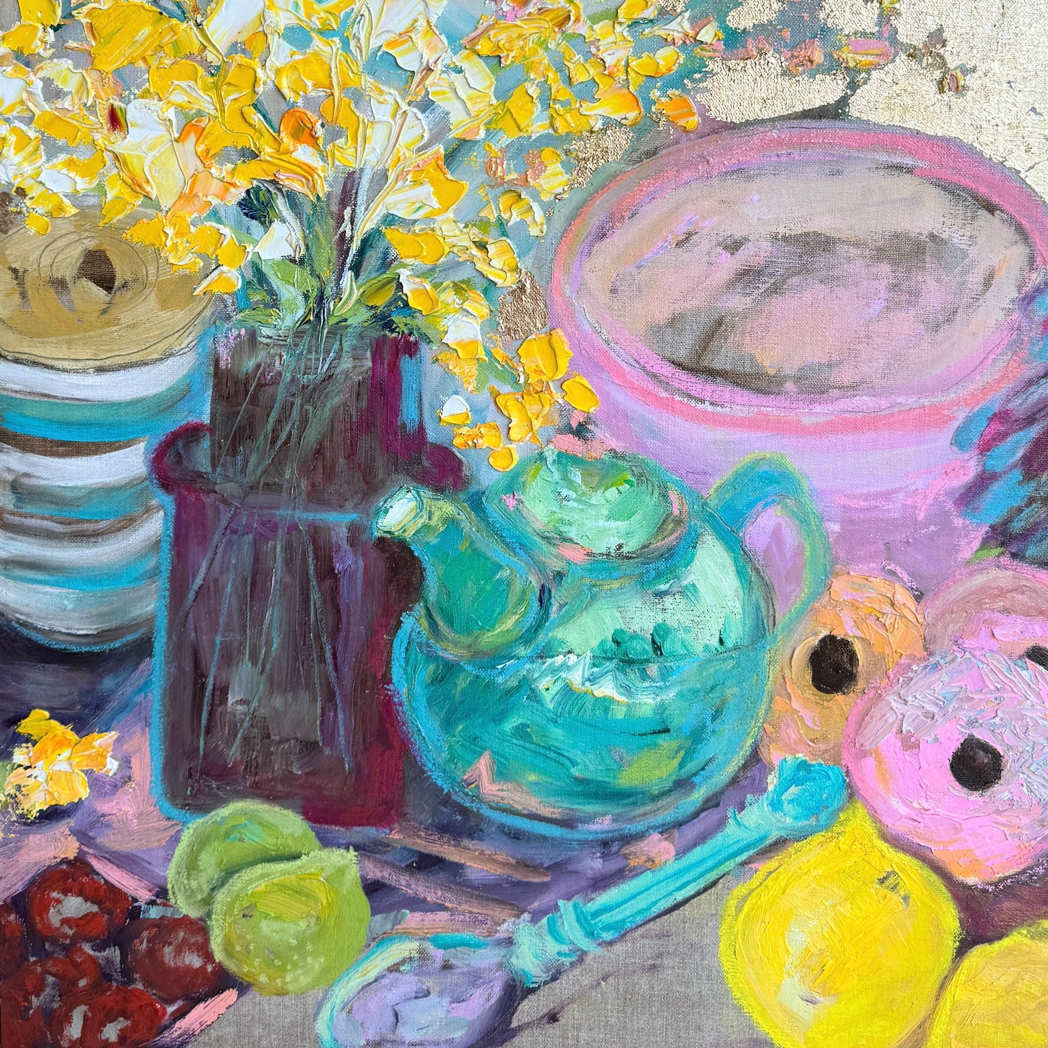 Tea Time- an original painting by Kerry Bruce – Kerry Bruce Art