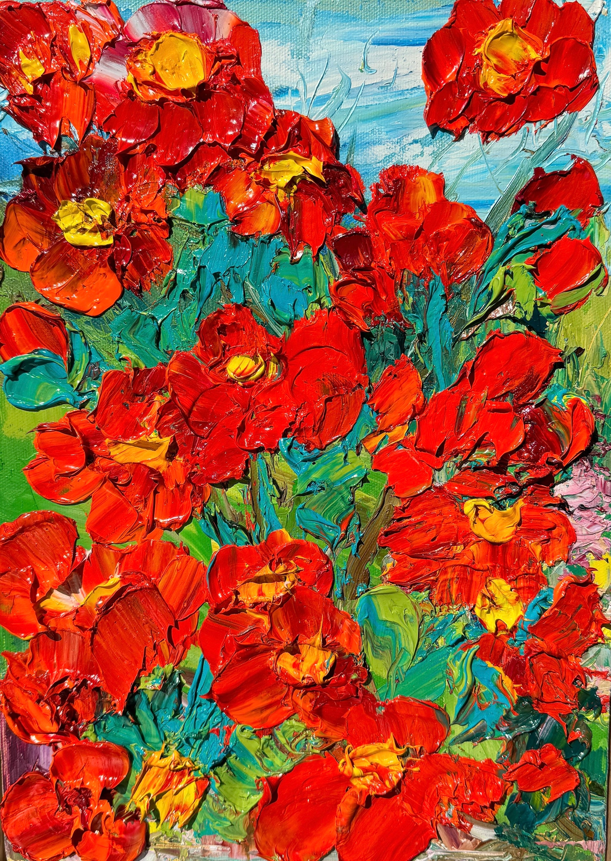 Red Poppies 2024 - original painting by Kerry Bruce – Kerry Bruce Art