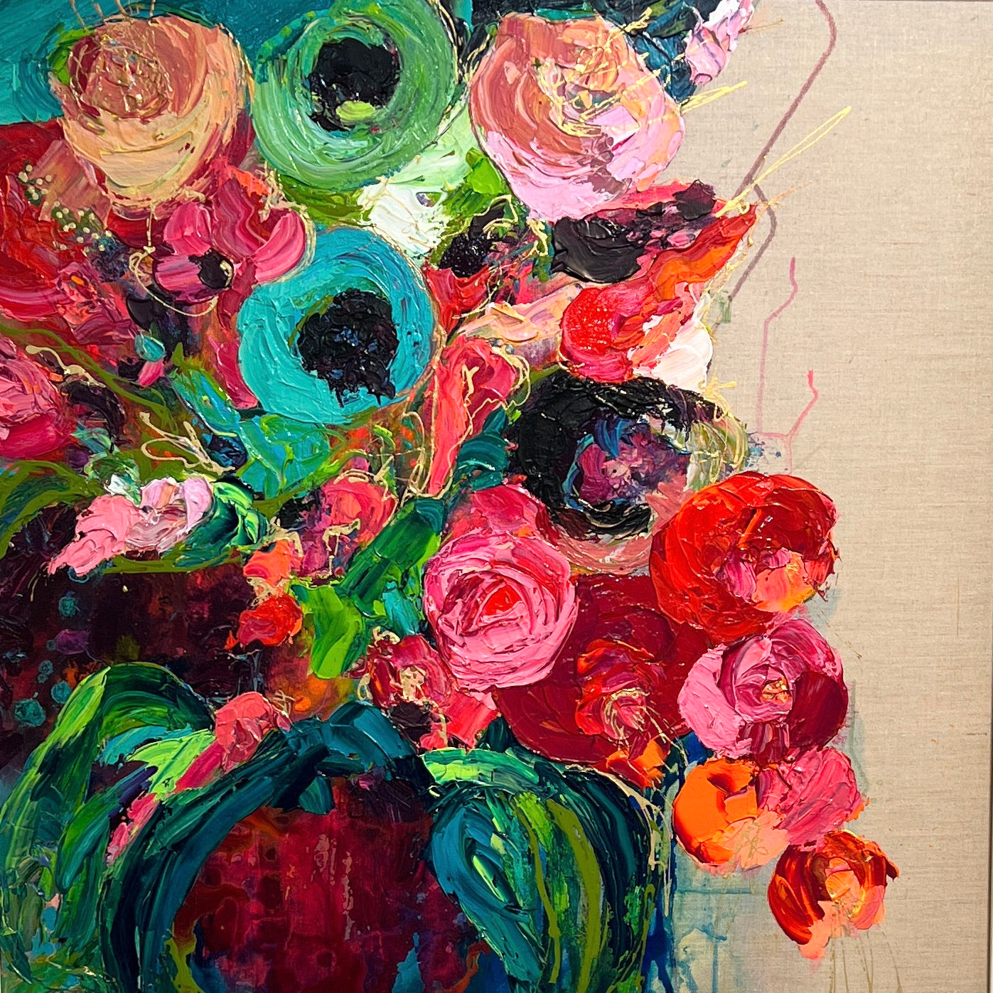 Dancing Daisies- original painting by Kerry Bruce, acrylic on canvas ...